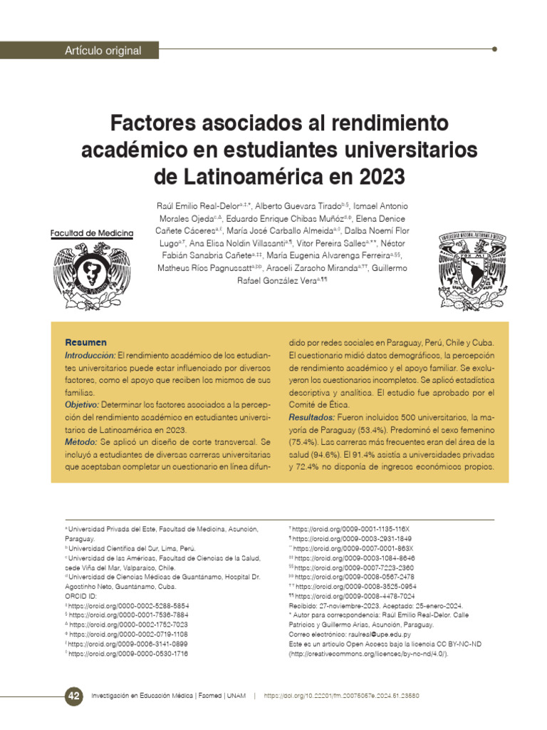 Articulo de Rendimiento Academico | PDF