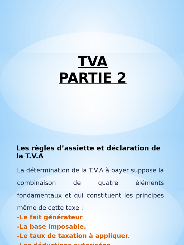 Chapitre 2 TVA | PDF