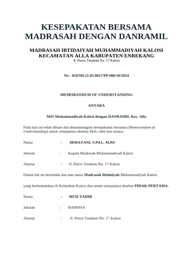 Mou Danramil | PDF