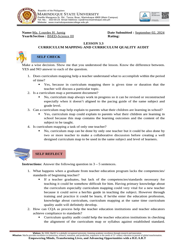 Lesson-3.3-Curriculum-Mapping-and-Curriculum-Quality-Audit | PDF