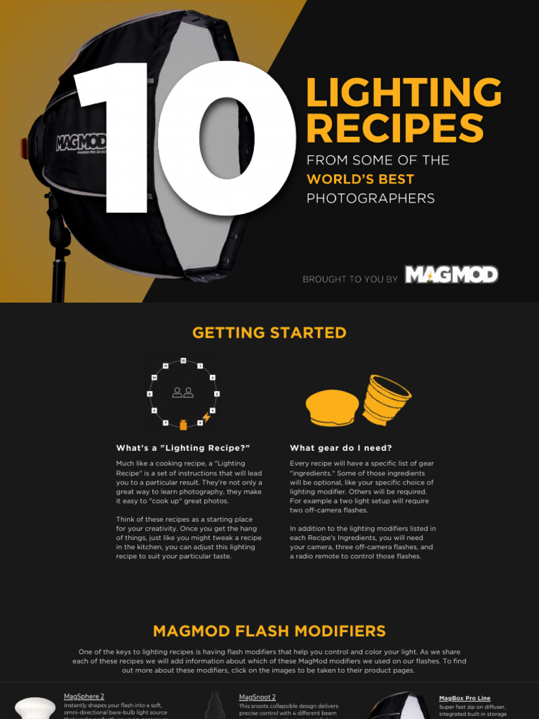 10 Lighting Recipes | PDF | Flash (Photography) | Recipe