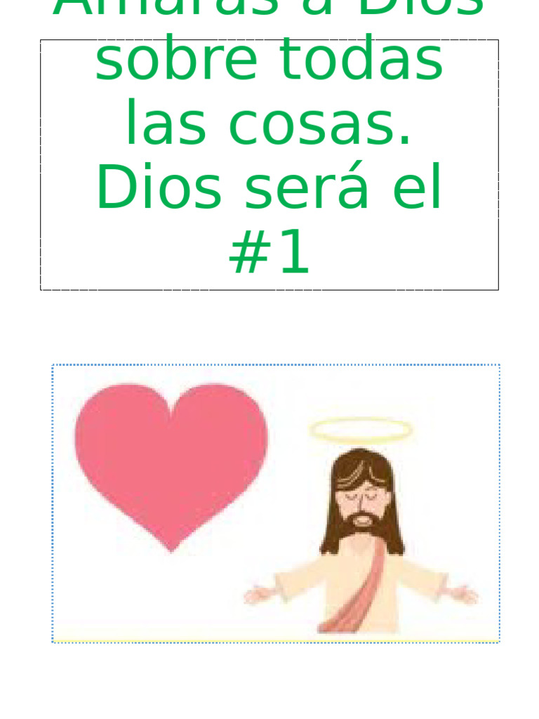 Amarás A Dios Sobre Todas Las Cosas | PDF