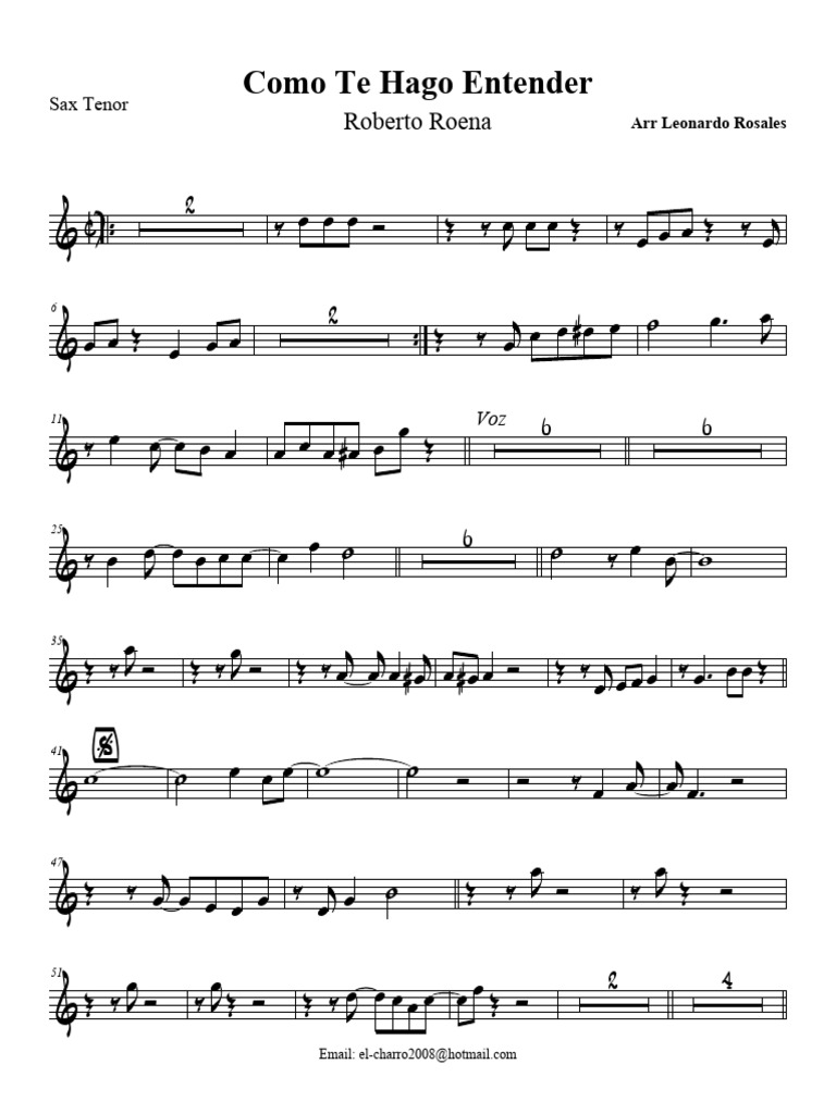 Como Te Hago Entender Tenor | PDF