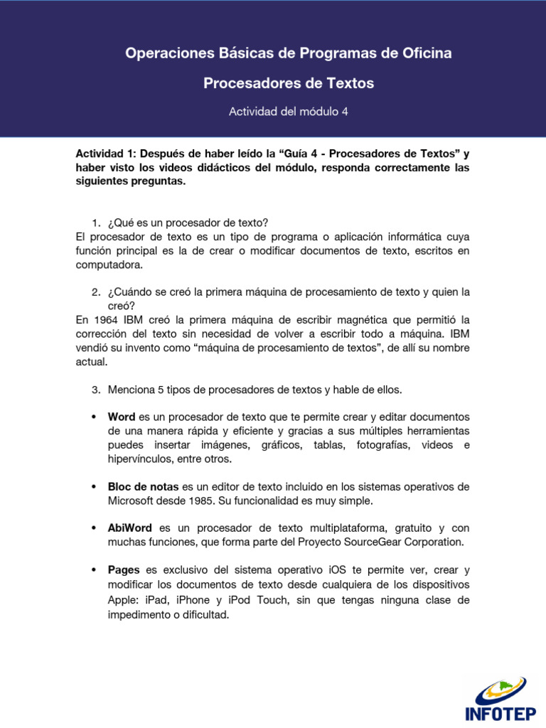 Actividad - Módulo 4 | PDF