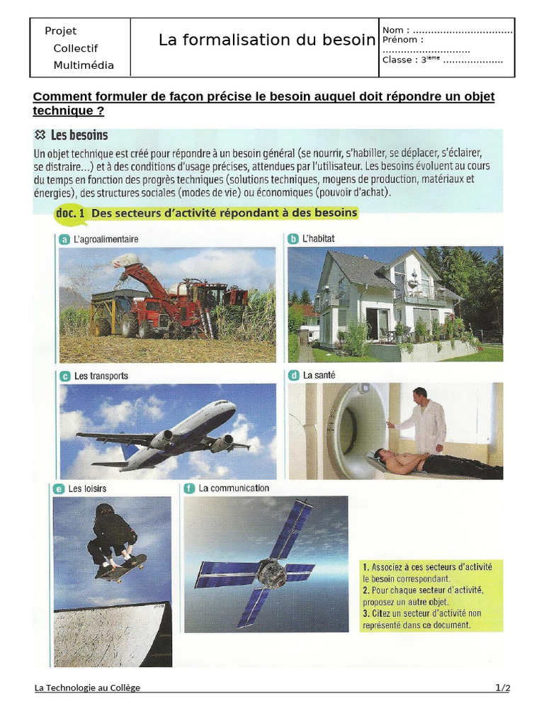 02-Formalisation Du Besoin - E | PDF