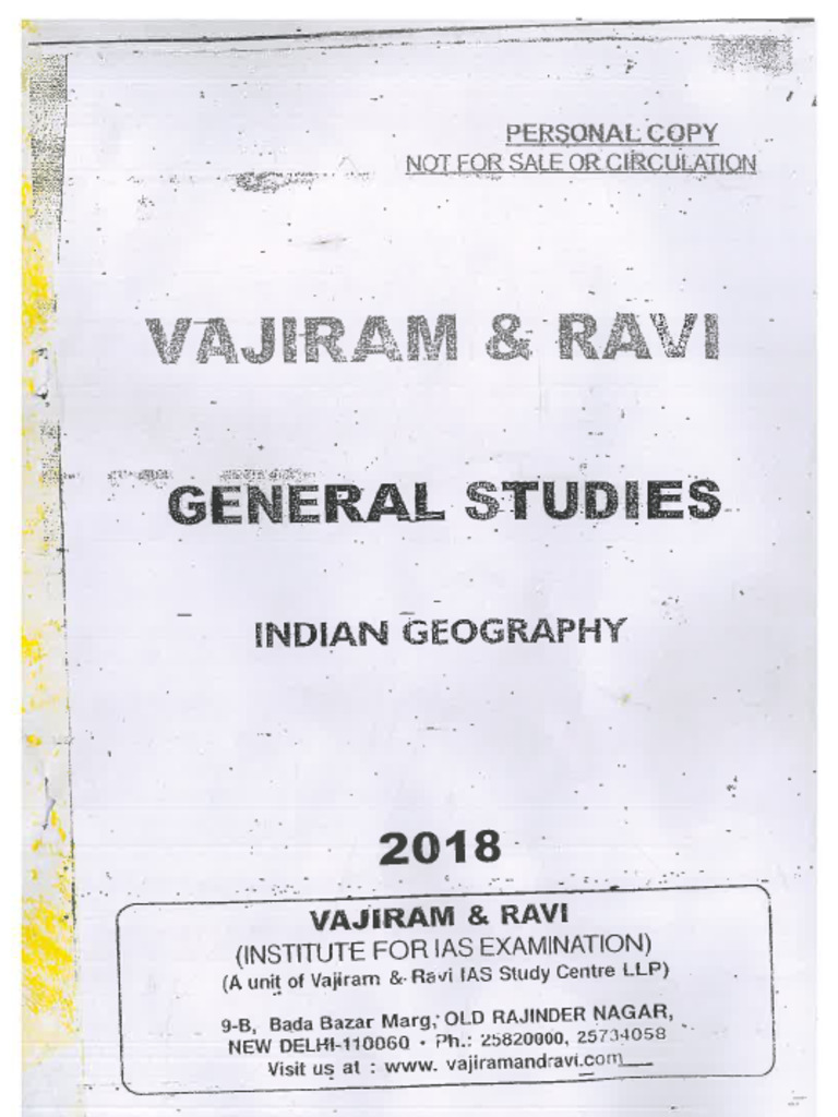 Vajiram and Ravi Indian Geography | PDF