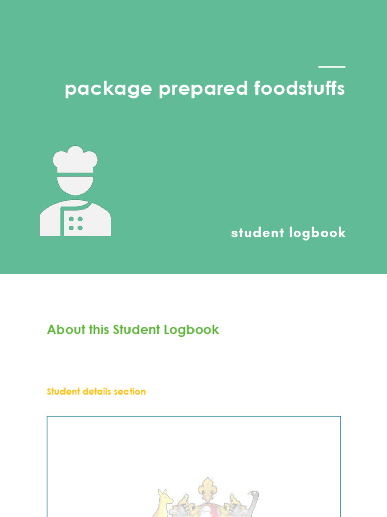 SITHCCC026 Student Logbook | PDF