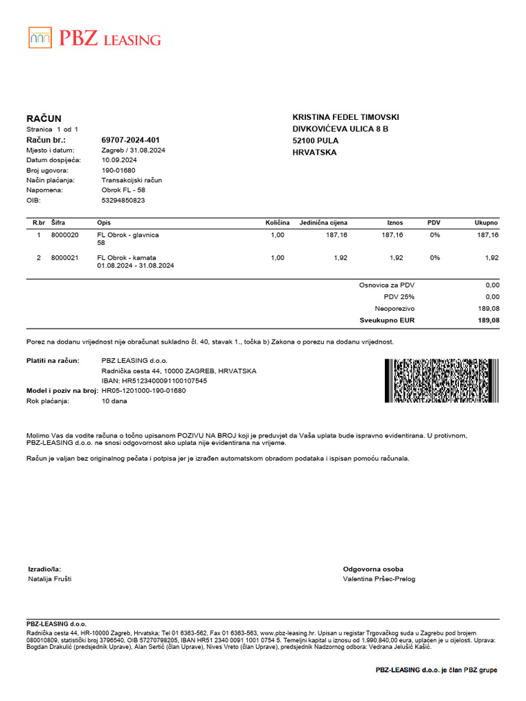 Racun - 69707 2024 401 | PDF