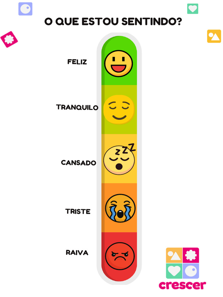 Colorido Plano Rostos Verificação de Humor Aprendizagem Socioemocional ...