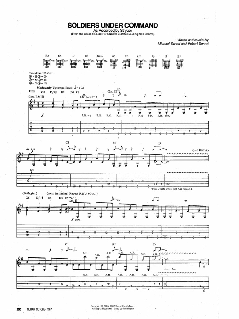Stryper - Soldiers Under Command | PDF