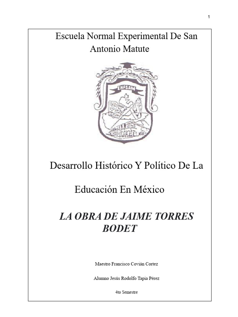 La Obra de Jaime Torres Bodet | PDF | México | Educación en artes liberales