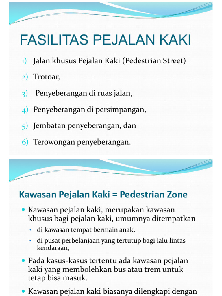 5b. Pedestrian Facilities 2024 | PDF