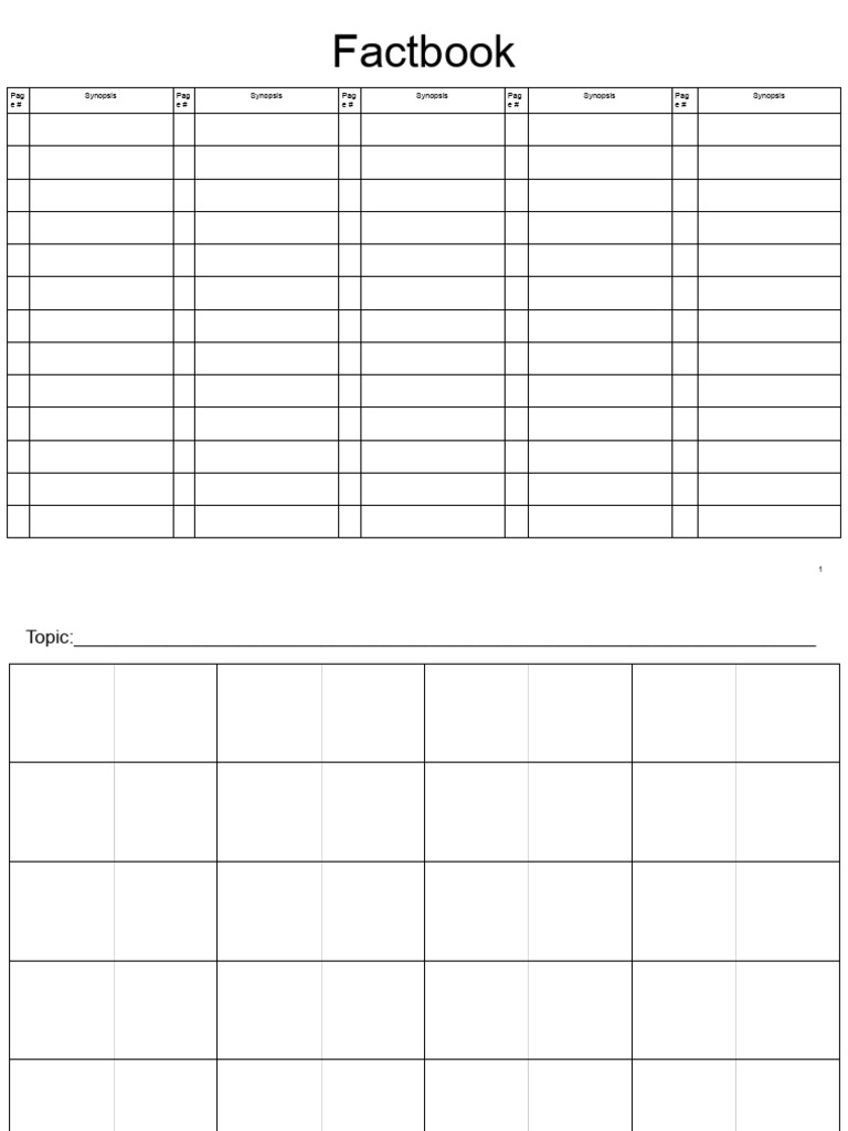 Factbook Template | PDF