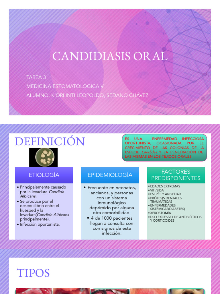 Candidiasis Oral: Tipos y Tratamiento | PDF | Mycology | Microbiology