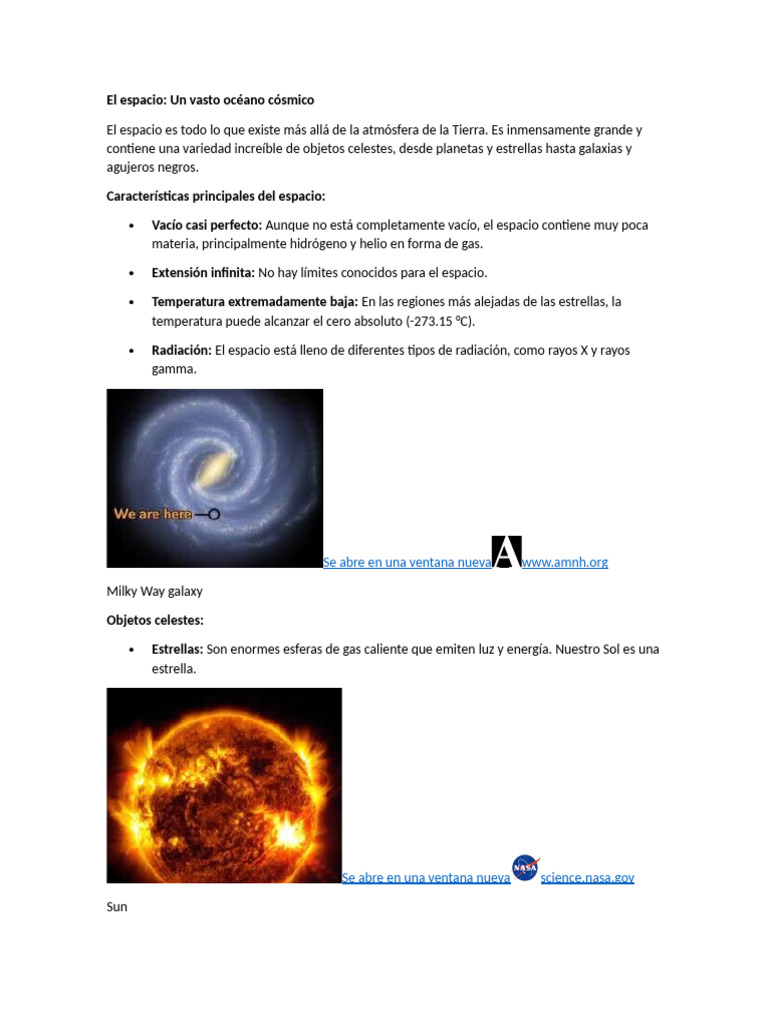 El Espacio | PDF | Espacio exterior | Ciencia y matemáticas
