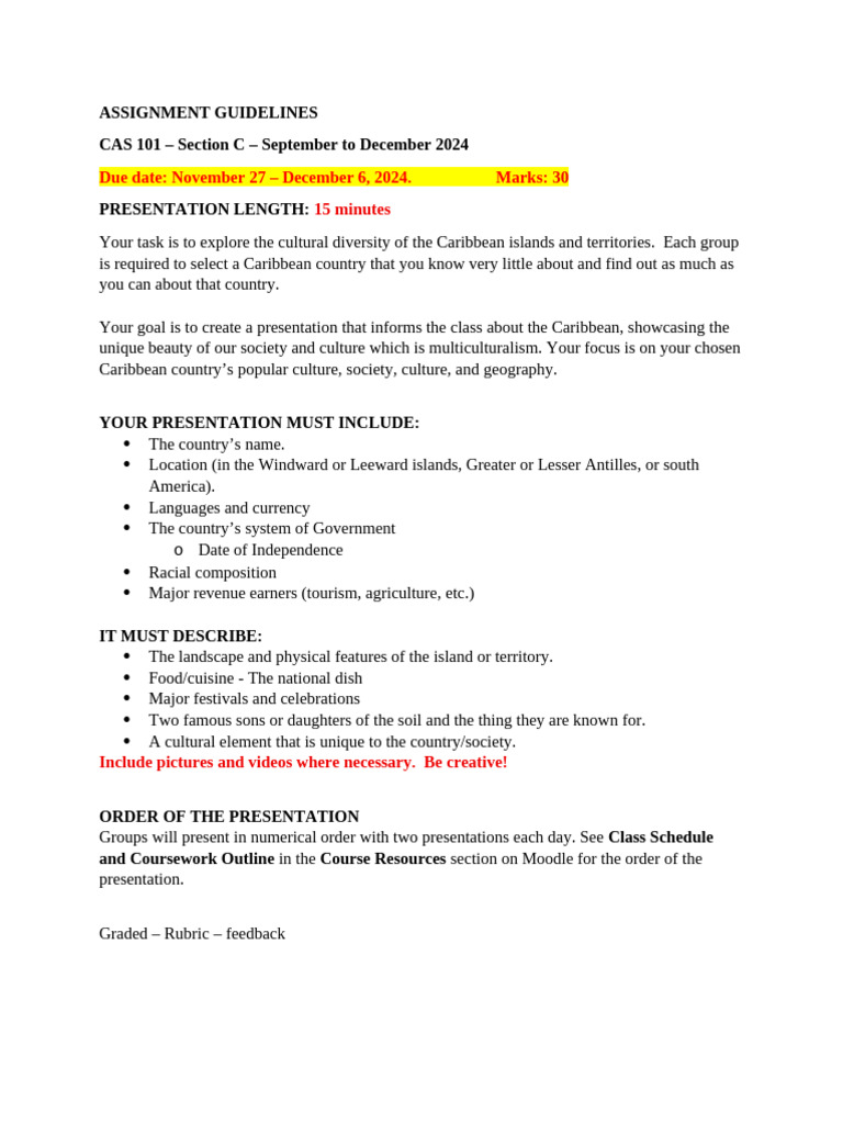 Assignment Guidelines | PDF