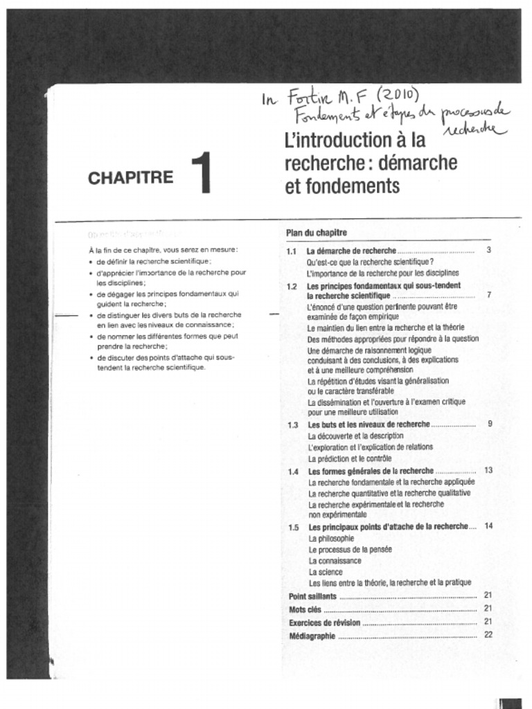 S2 - Fortin, 2010 (Chap. 1) | PDF