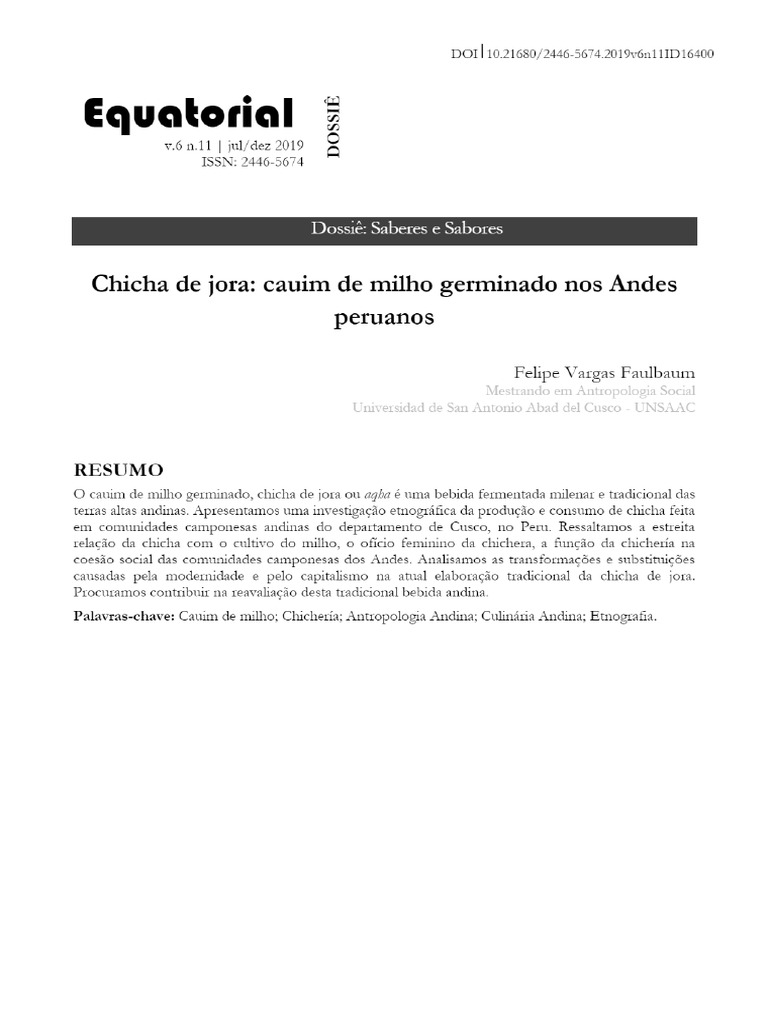 Vista Do Chicha de Jora - N5 | PDF