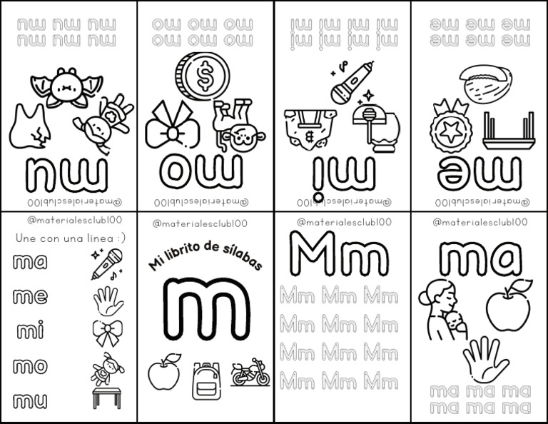 Mi Librito de Sílabas Letra M | PDF