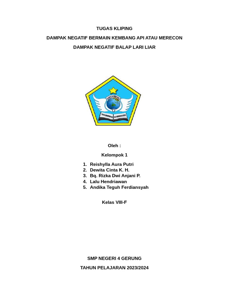 COVER TUGAS KLIPING | PDF