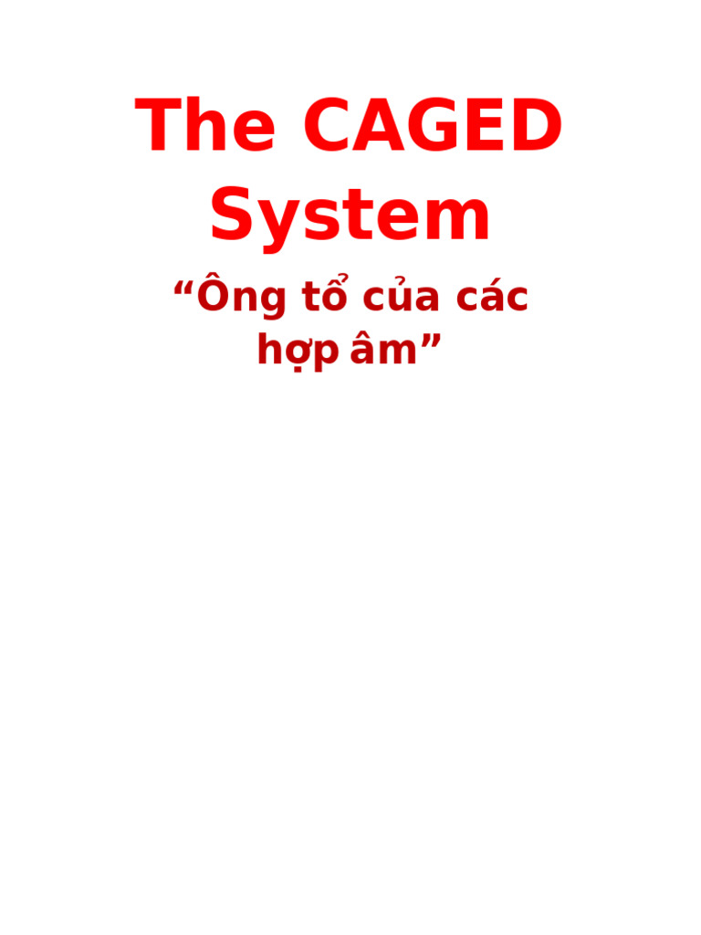 The CAGED System | PDF