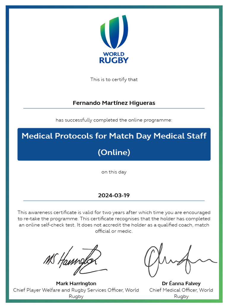 Medical Protocols For Match Day Medical Staff 2480763 | PDF