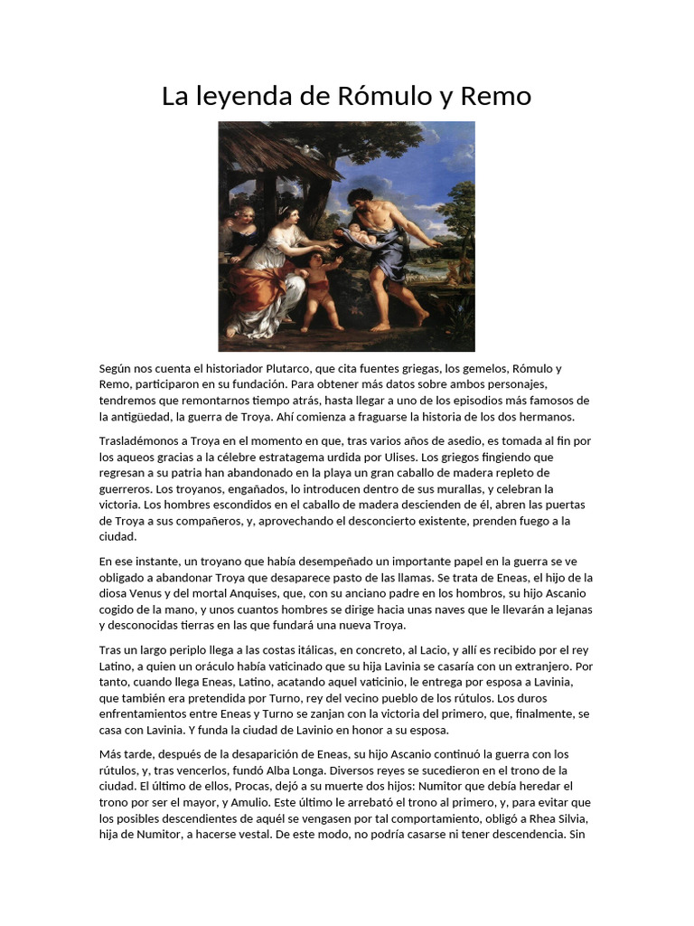 Mito de Romulo y Remo | PDF