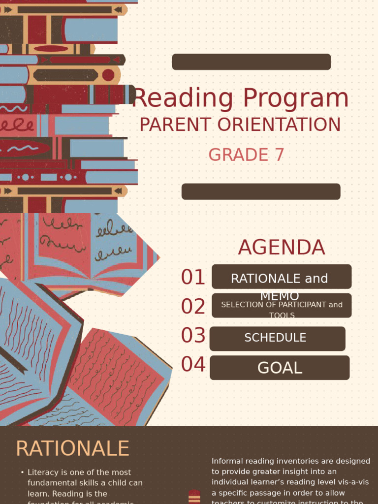Parent Orientation Reading Program Parent Orientation | PDF | Literacy | Educational Assessment