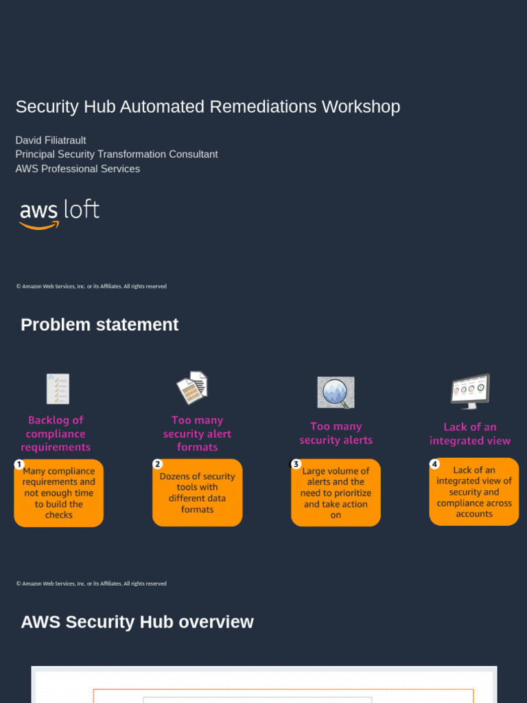 Security Hub Automated Remediations Workshop | PDF