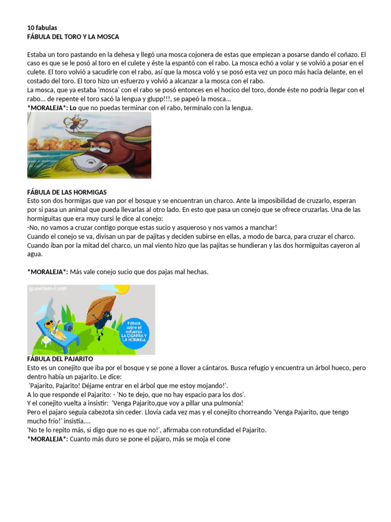 10 Fabulas Infantiles Pdf
