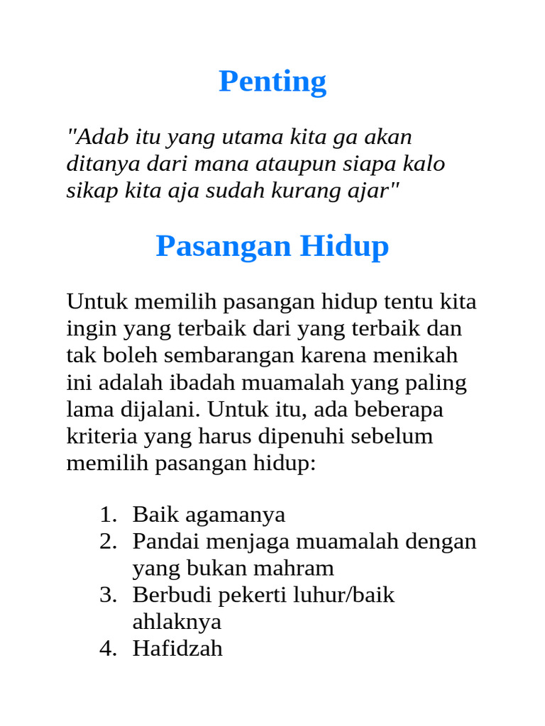 Prinsip Hidup | PDF
