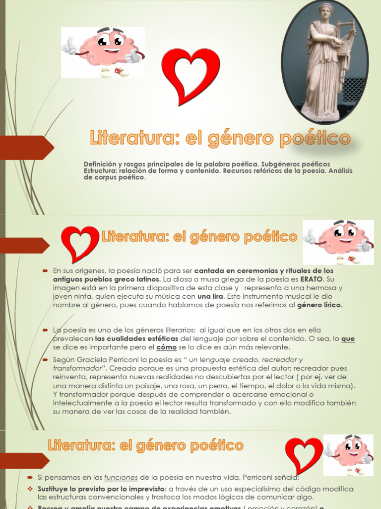 2023 - El Género Poético Introducción Teórica - 1° AÑO | PDF