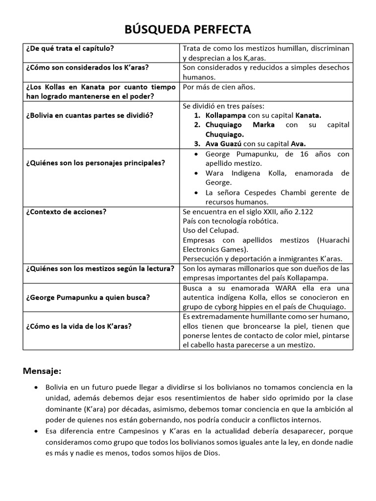 BÚSQUEDA PERFECTA | PDF