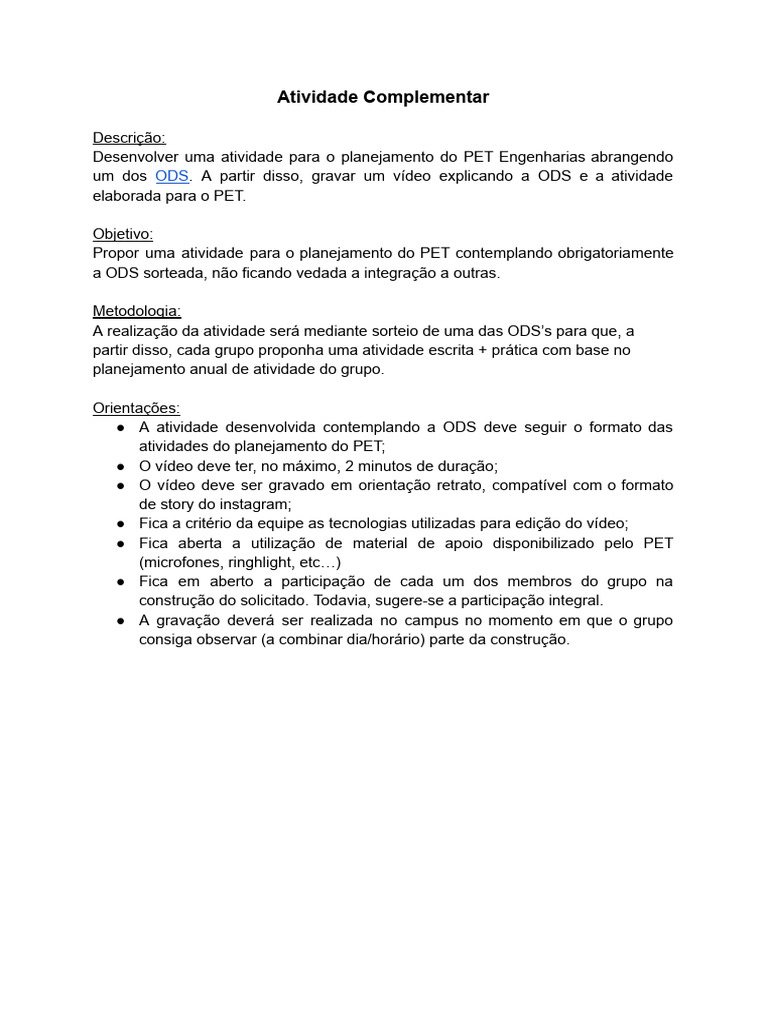 Atividade Complementar | PDF