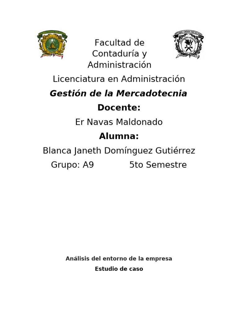 Actividad 9. Análisis Del Entorno de La Empresa - DGBJ | PDF
