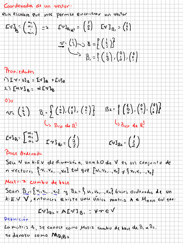 LECCION Matriz cambio de base | PDF