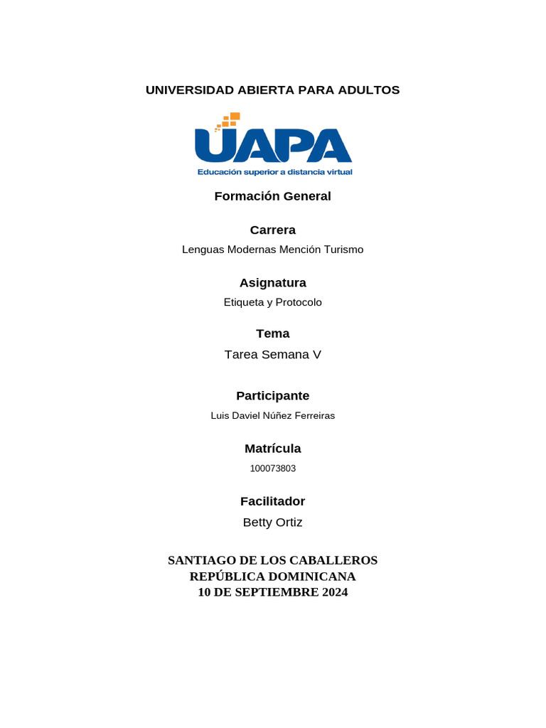 Etiqueta y Protocolo V | PDF