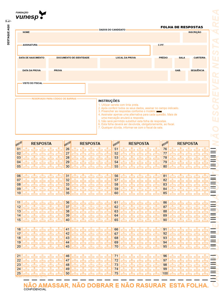 Gabarito Vunesp | PDF