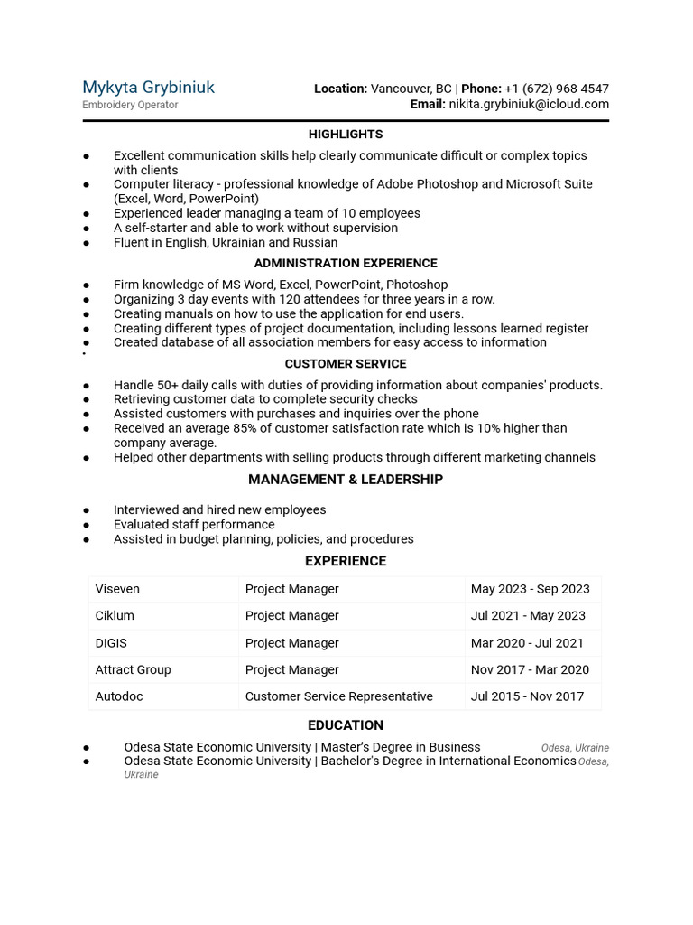 Embroidery Operator Skillbased | PDF