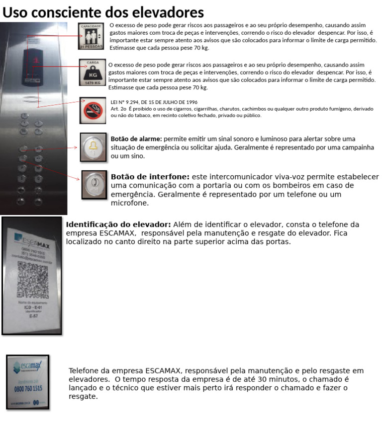 Uso Consciente Dos Elevadores | PDF