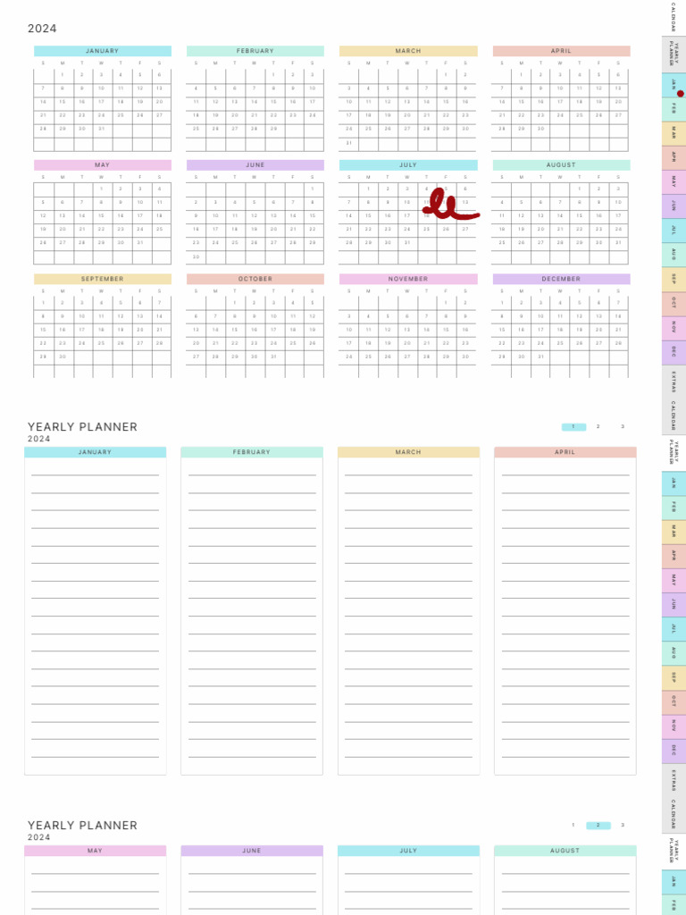2024 Colorful Planner | PDF