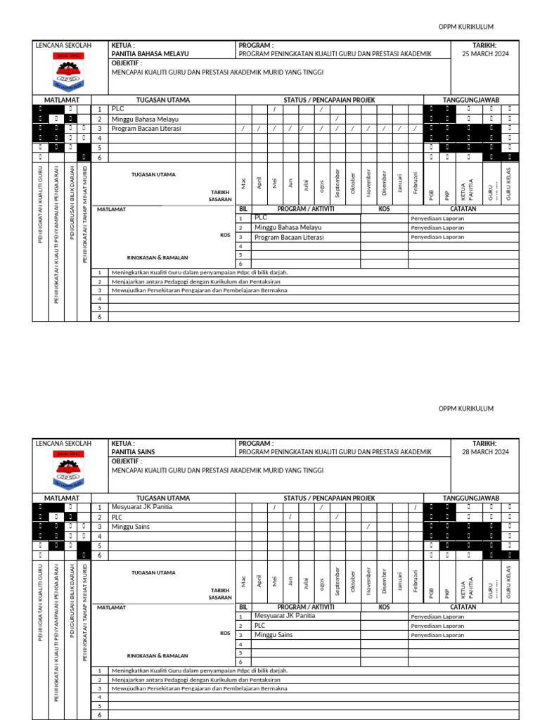 Oppm Matapelajaran 2024 | PDF
