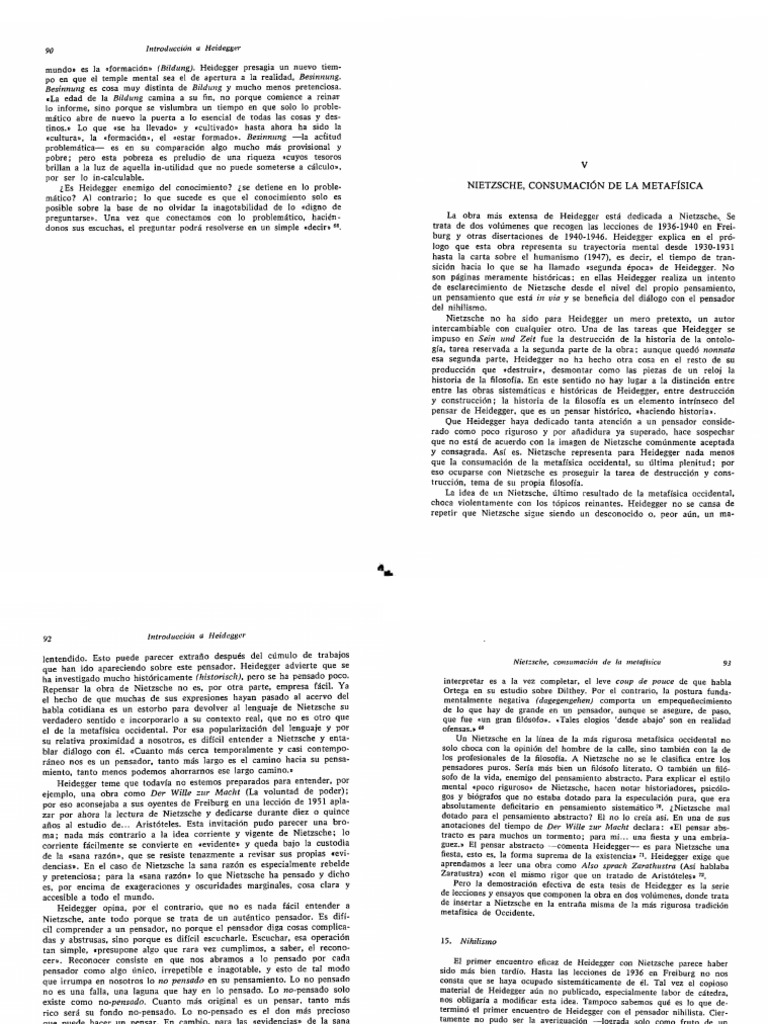 Hidegger y Nietzsche | PDF