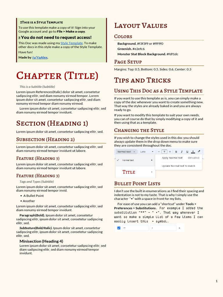 DND 5e StyleTemplate | PDF