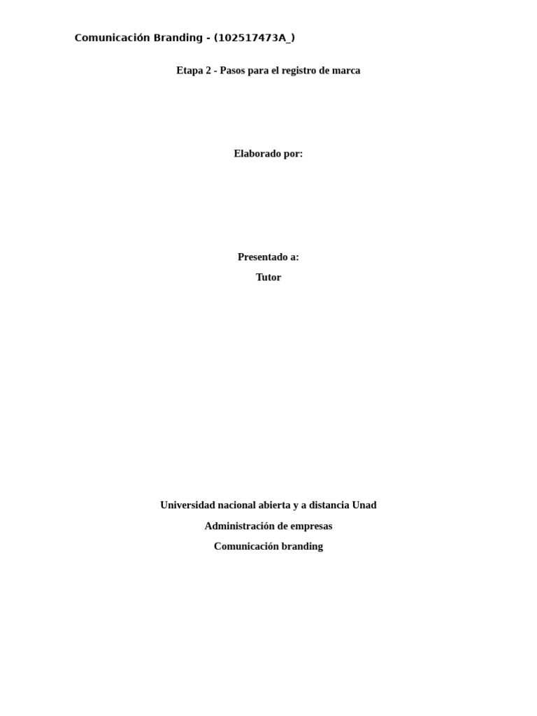 Etapa 2 - Pasos para El Registro de Marca - Comunicación Branding ...
