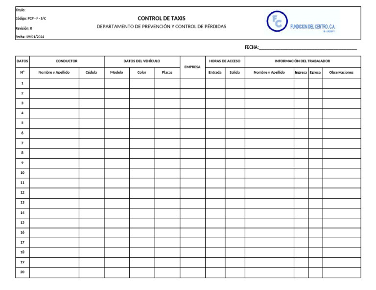 Control de Taxis | PDF