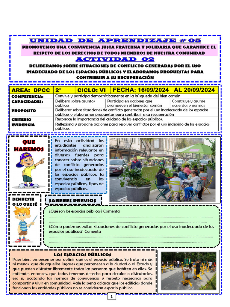 Actividad 2 DPCC 2° Unidad 5 | PDF