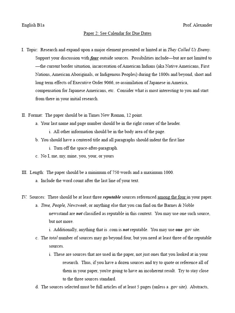 Paper 2 Guide Sp24 | PDF