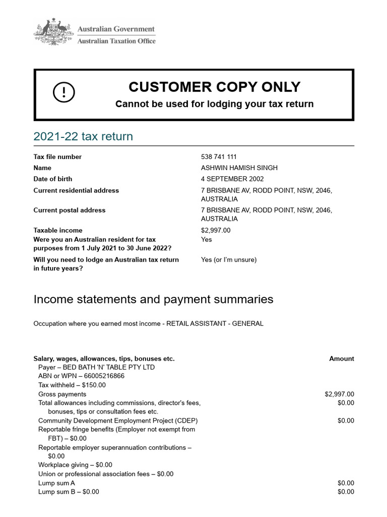 2021 2022 Tax Return | PDF