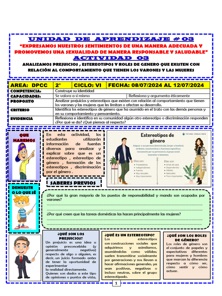 Actividad 3 DPCC 2° Unidad 3 | PDF